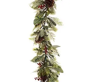VILLAGE LIGHTING CO. Village Lighting 9' Prelit Led Garland Winter Frost - One-color