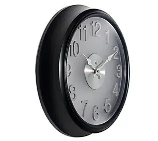 INFINITY Instruments Onyx Black Modern 15' Wall Clock
