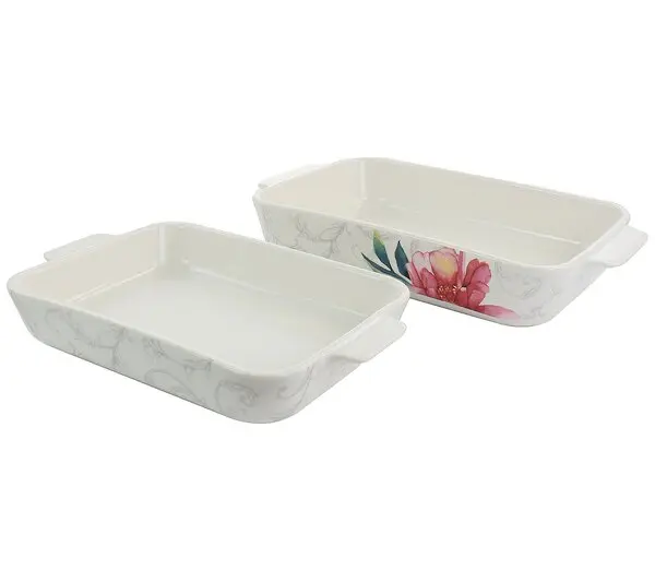 MARTHA STEWART 2 Piece Ceramic Baker Set