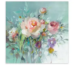 COURTSIDE MARKET Summer Garden Roses 24x24 Canv As Wall Art - One-color
