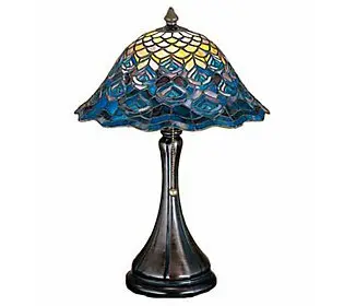 MEYDA Tiffany Style Peacock Feather Accent Lamp - One-color
