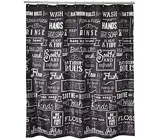 AVANTI LINENS Chalk It Up Shower Curtain - One-color