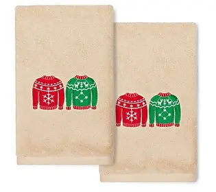 LINUM HOME TEXTILES Christmas Sweaters 2-piec E Hand Towels - One-color