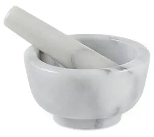 RSVP White Marble Mortar & Pestle - One-color
