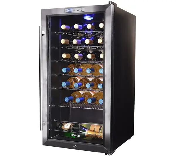 NEWAIR 27-bottle Stainless Steel Wine Cooler - Silver