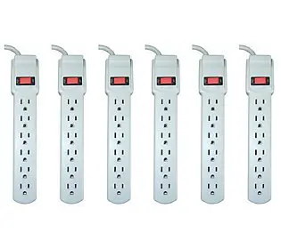AXIS 6-outlet Grounded Surge Protector 6-pack