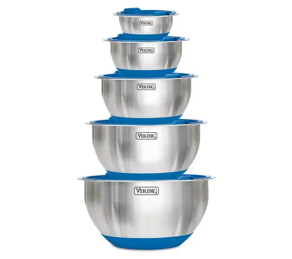 VIKING 10-piece Stainless Steel Bowl Set - Silver