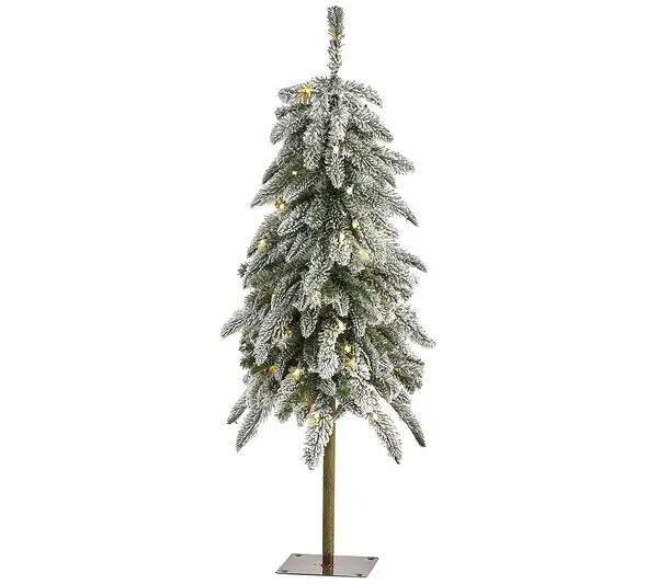 NEARLY NATURAL Washington Alpine Christmas Tree W/lights Ne Rly Natural - One-color