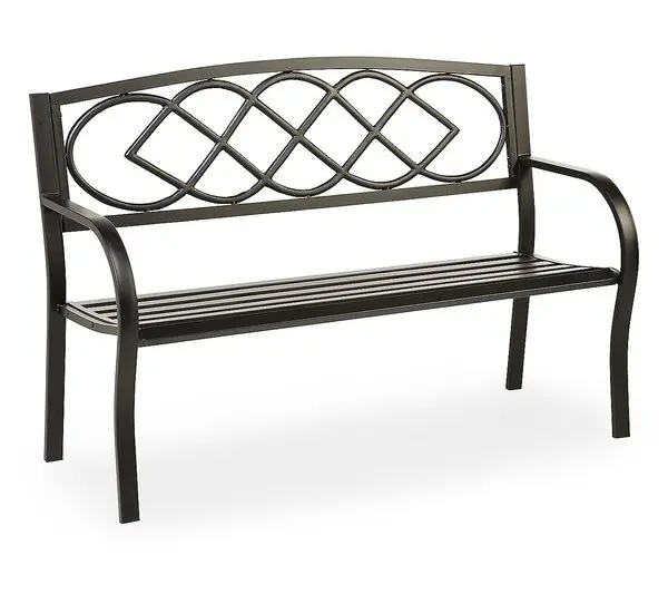 PLOW & HEARTH Celtic Knot Garden Bench - One-color