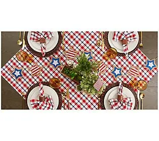 DESIGN IMPORTS American Plaid Tablecloth 52' X 2