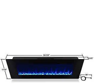 REAL FLAME Dinatale 50' Wall-hung Electric Fire Place