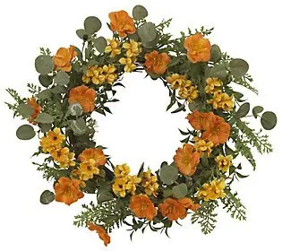 GERSON INTERNATIONAL 24-in D Spring Flower Wreath Gerson Co - One-color