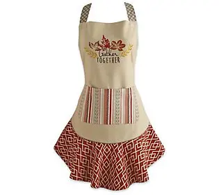 DESIGN IMPORTS Gather Together Ruffle Apron - One-color