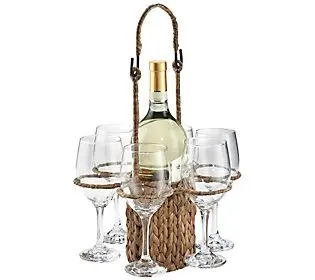 ARTLAND Garden Terrace Wine Tote With Glasses - One-color