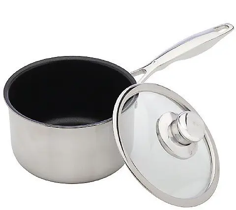 SWISS DIAMOND Nonstick Clad 2.1-qt Saucepan Wit H Lid - One-color
