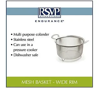 RSVP Endurance Wide-rim Mesh Basket