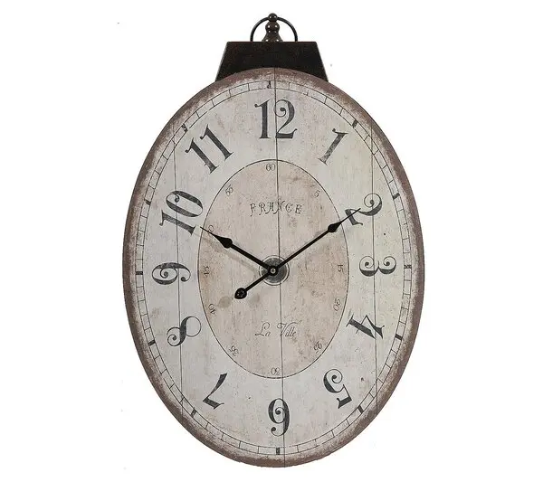 BARBARA KING 29' Oval Vintage Wall Clock - One-color