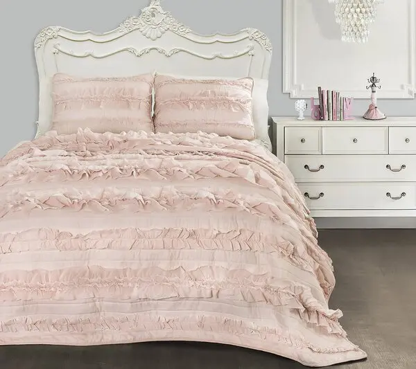 LUSH DECOR Belle 2-piece Twin Quilt Set By - One-color