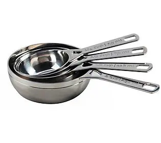LE CREUSET 4-piece Stainless Steel Measuring Cu Ps - Silver