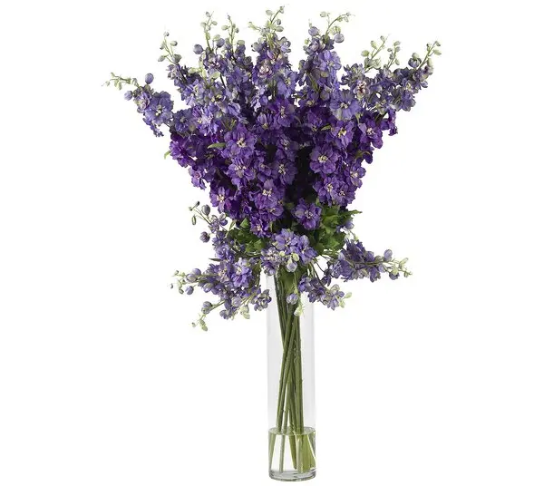 NEARLY NATURAL Delphinium Arrangement By