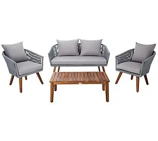 SAFAVIEH Velso 4 Piece Outdoor Living Set By - One-color