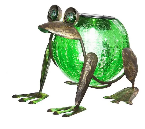 EVERGREEN Quirky Solar Frog Lantern By - One-color