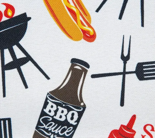 DESIGN IMPORTS Bbq Fun Print Outdoor Tablecloth 60' Round