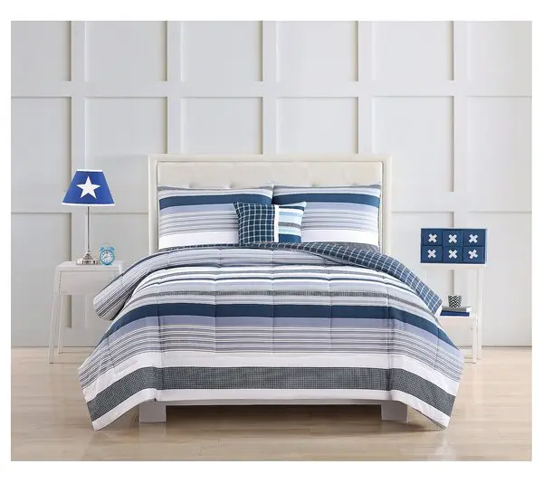 MY WORLD Mason Stripe Twin Comforter Set - One-color