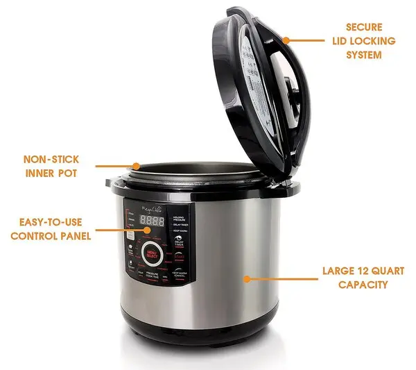 MEGACHEF 12-quart Steel Digital Pressure Cooker