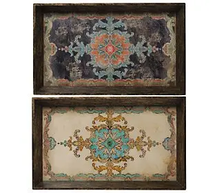 VALERIE PARR HILL Set Of 2 Rectangular Serving Trays Valerie - One-color