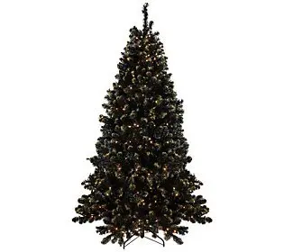 NORTHLIGHT 7.5' Crystal Pine W/ Gold Glitter Tr Ee Clear Lights - One-color