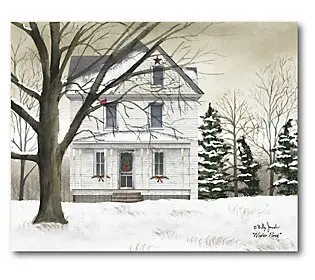 COURTSIDE MARKET White Christmas 20' X 24' Canv As Wall Art - One-color