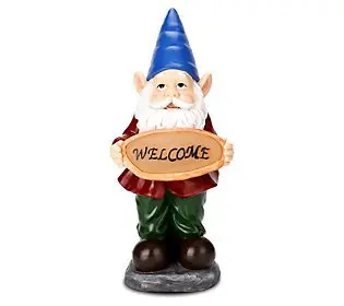 TECHKO Gnome Garden Statue With Solar Spotlight