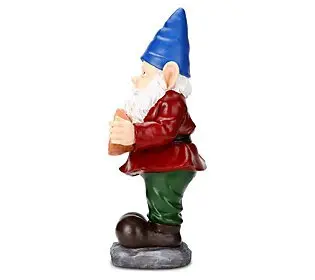 TECHKO Gnome Garden Statue With Solar Spotlight