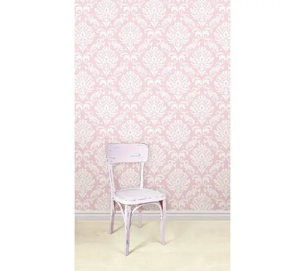 WALLPOPS Pink Ariel Peel & Stick Wallpaper