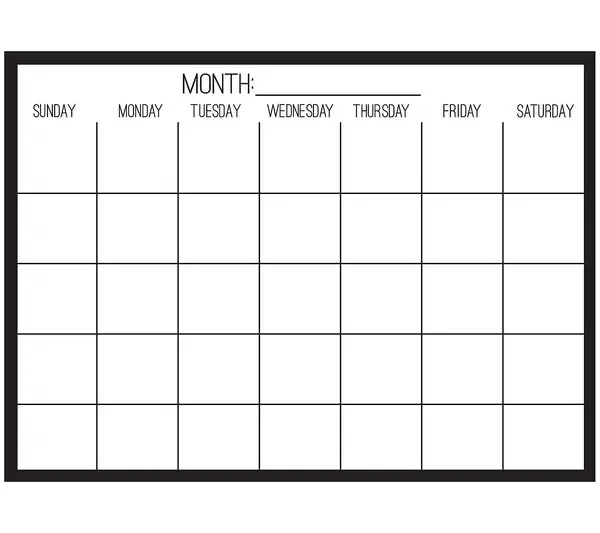 WALLPOPS Black On Clear Monthly Calendar