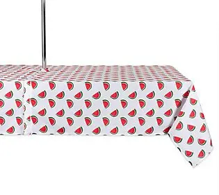 DESIGN IMPORTS Watermelon Print Tablecloth W/zi Pper 60' X 120 - One-color