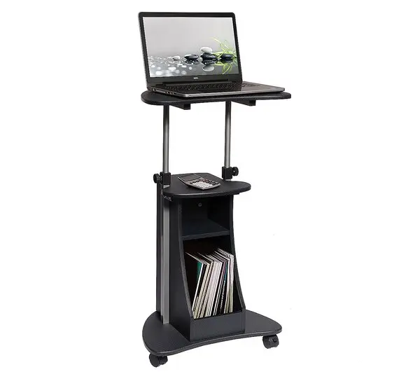 TECHNI MOBILI Sit-to-stand Rolling Adjustable L Ptop Cart