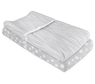 ELY'S & CO. Gray Changing Pad Cover & Cradle Sh Eet Set