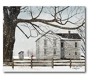 COURTSIDE MARKET A Little Snow House 20x24 Canv As Wall Art - One-color