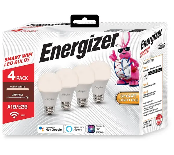 ENERGIZER Set Of 4 Smart Warm White Dimmable Le D Light Bulbs - One-color