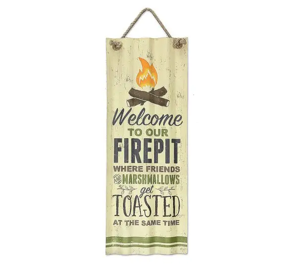 YOUNG'S INC. Young's Tin Waffle Iron Fire Pit Sign - One-color