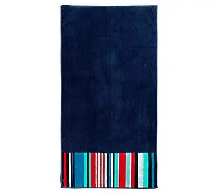 SUPERIOR Egyptian Cotton Reversible Striped Bea Ch Towel - One-color