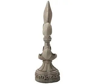 GLITZHOME Fleur-de-lis Lawn Garden Statue