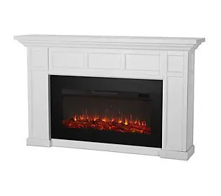 REAL FLAME White Alcott Landscape Indoor Electr Ic Fireplace - One-color