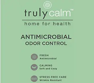 TRULY CALM Antimicrobial King Pillow Pair With Removable Cover