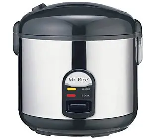 SPT 10-cup Rice Cooker With Stainless Steel Bod Y - Silver