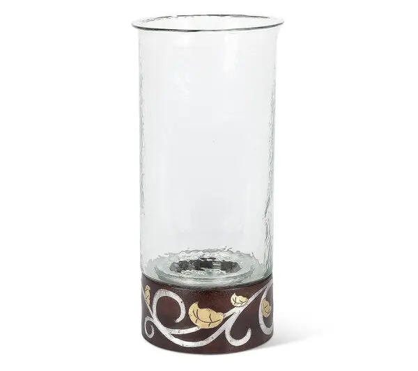 GERSON INTERNATIONAL 16' Mango Wood Inlay Candleholder Gerson Co - One-color
