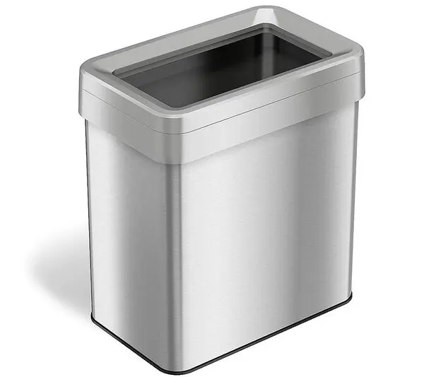 ITOUCHLESS 16-gallon Rectangular Open-top Trash Can