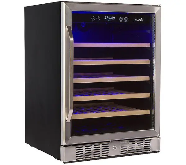 NEWAIR Wine Refrigerator Built In 52 Bottle In Tainless Steel - Silver